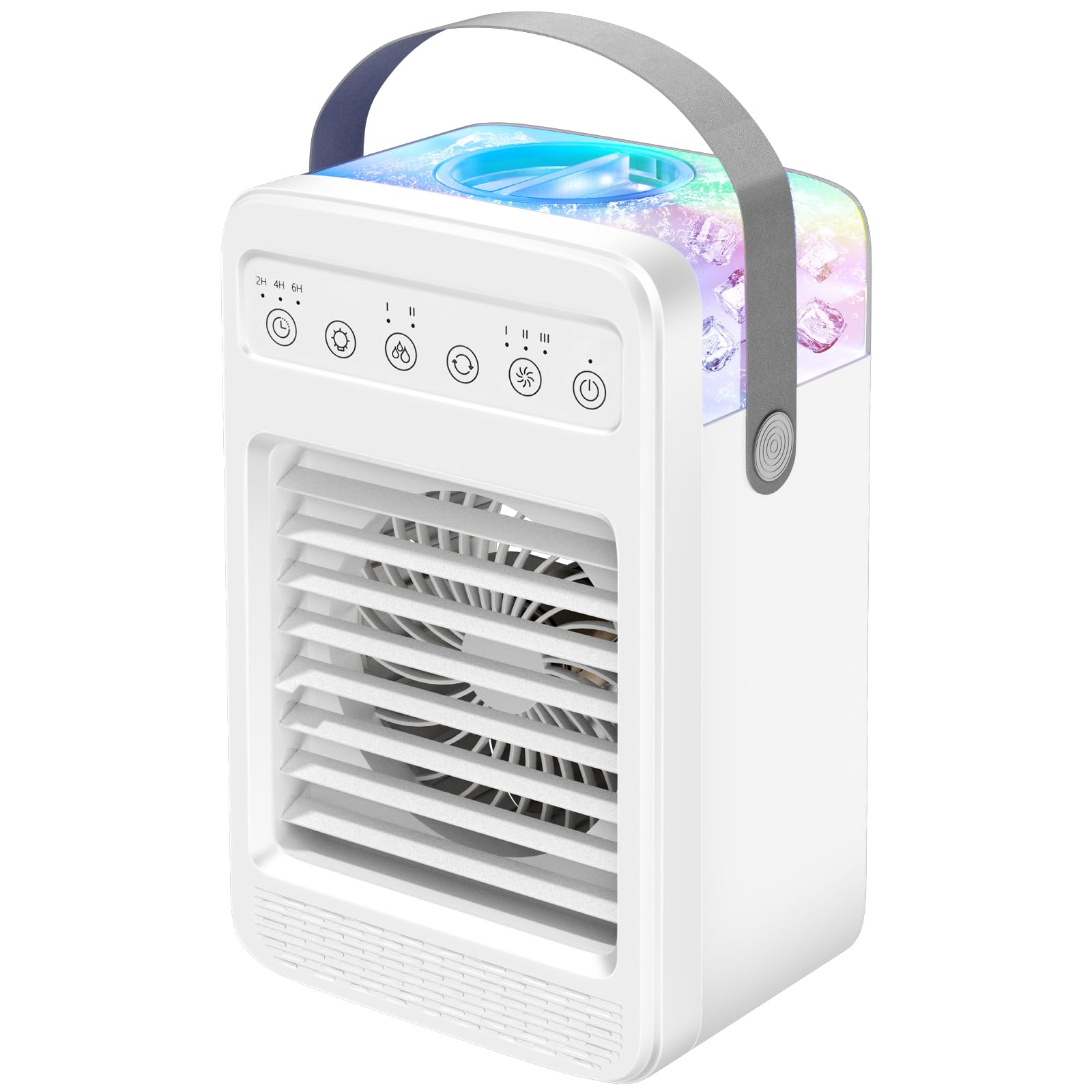 Portable Evaporative Air Cooler, Air Conditioners with Water Tank, Ice ...